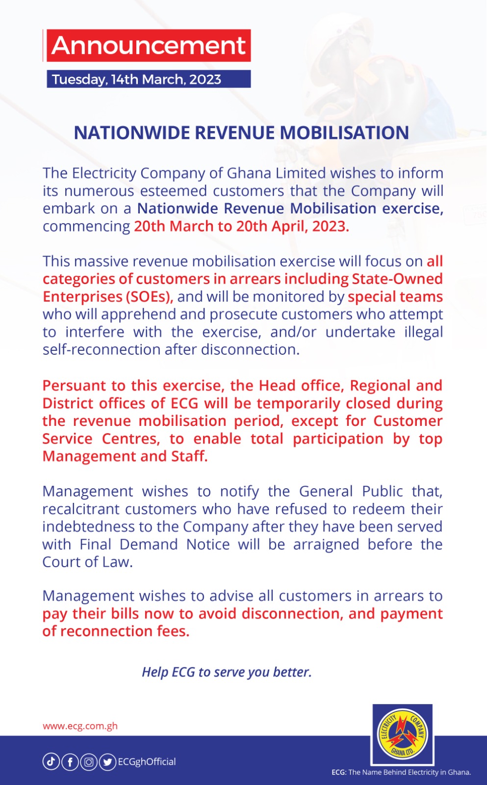 ECG To Embarks On Nationwide Revenue Mobilization | Bryt FM